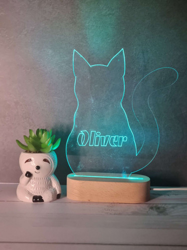 Cat Personalised LED Lights | Little Treasures and Keepsakes