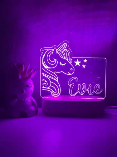 Unicorn & Stars Personalised LED Lights | Little Treasures and Keepsakes
