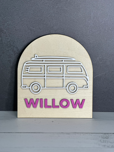 Kombi Van Outline Growth Chart | Little Treasures and Keepsakes