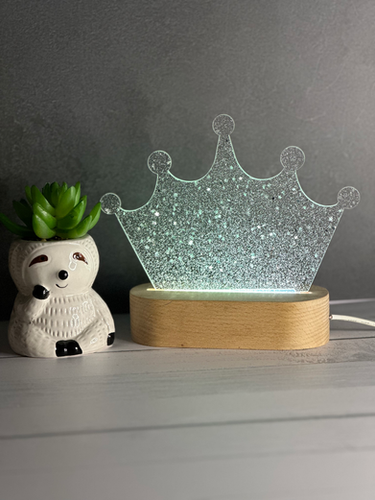 Snow Glitter Crown Personalised LED Lights | Little Treasures and Keepsakes
