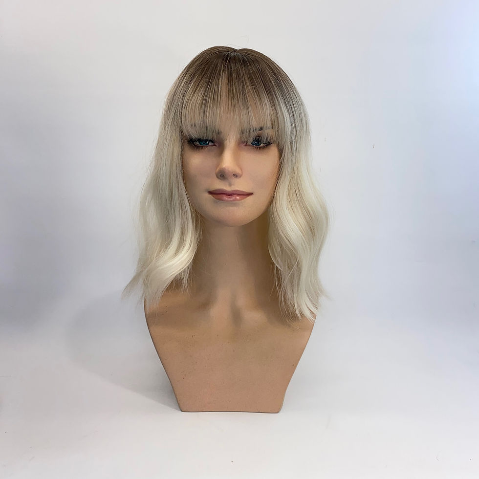 Mid brown to light blond balayage | Sole Wig Works Mid brown to light blond balayage | Sole Wig Works