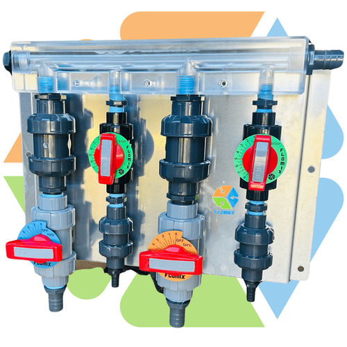 Acrylic Manifold 4 Ports Console or Flat Plate Mounting | Flomix