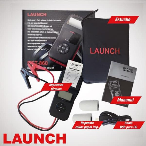 ANALIZADOR DE BATERIAS CON IMPRESORA LAUNCH BST-860 | Syecar Automotriz