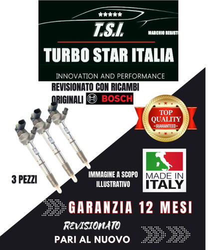 SET 03 INIETTORI BOSCH 0445110023 SMART 800 CDI RICOSTRUITO ...