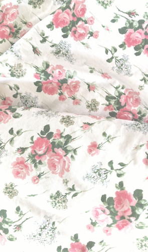 Ikea Emmie Sot King Case Pair Floral Pink Roses | chickadeevintage