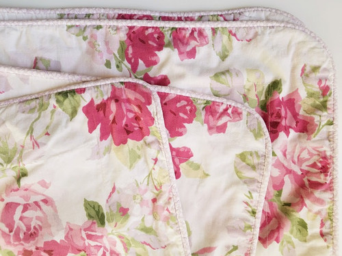 Laura Ashley Shams Lidia Floral Piping | chickadeevintage