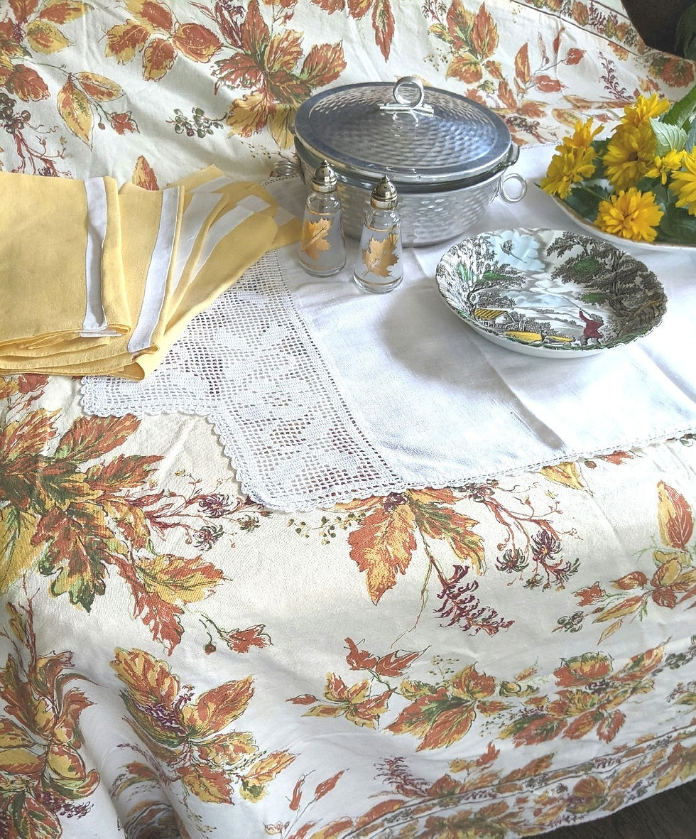 April Cornell Tablecloths Napkins | Chickadee Vintage