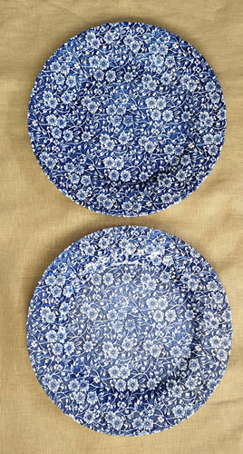 Queens England Calico Blue Dinner Plate set of Two 10 1/4in ...