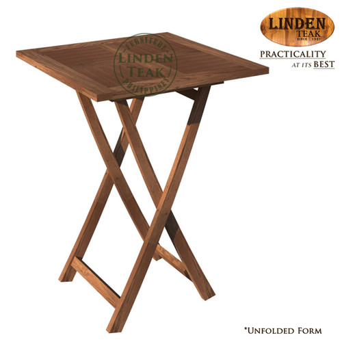 Handcrafted Solid Teak Wood ECO Folding Base Square-60 Dining Table ...