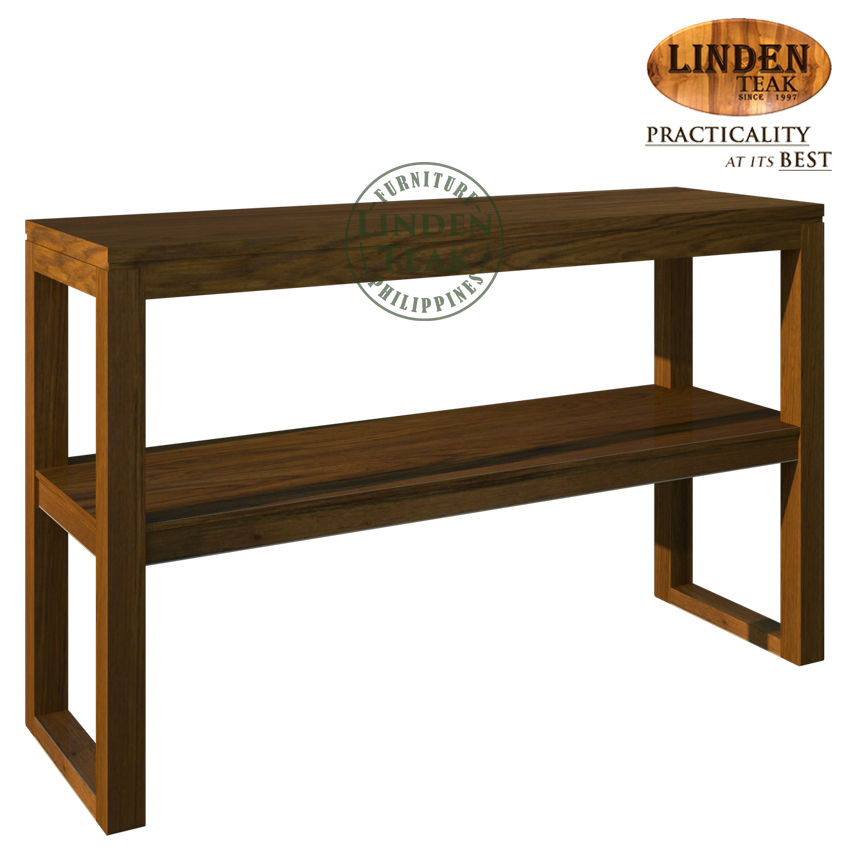 Handcrafted Solid Teak Wood Hotel Console Table with Shelf Furniture | Main