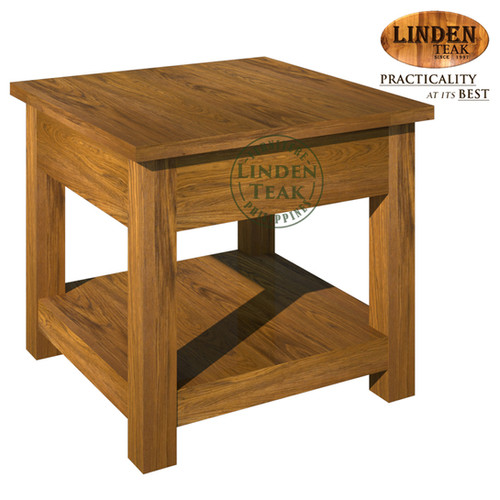Handcrafted Solid Teak Wood Minimalist Side Table without Drawer ...