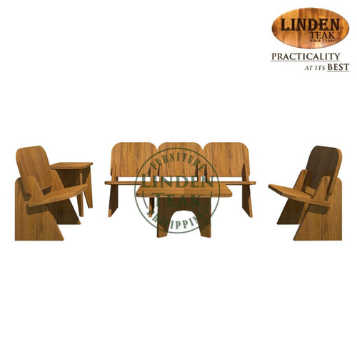 Handcrafted Solid Teak Wood FP Block Sofa Set | Linden Teak Furniture ...