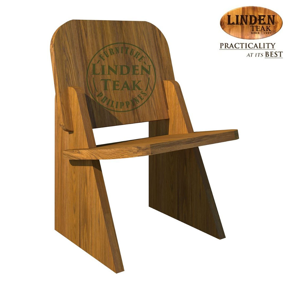 Handcrafted Solid Teak Wood FP Block Chair | Main