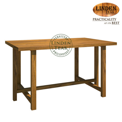 Handcrafted Solid Teak Wood Modest Dining Table | Linden Teak Furniture ...