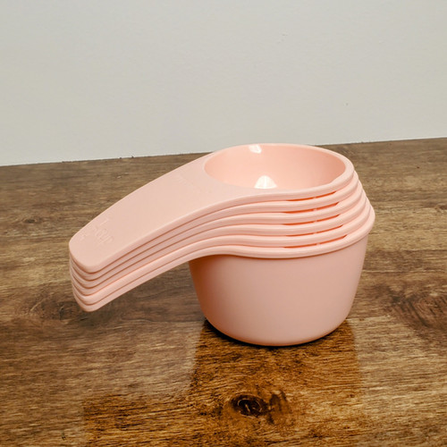 Tupperware Measuring Cups Set 6 Nesting Scoops Pink Baking Tools ...