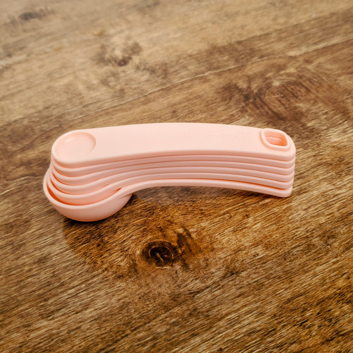 TUPPERWARE Measuring Mates Spoons Set 6 Pc. Stacking Pink Brand New ...