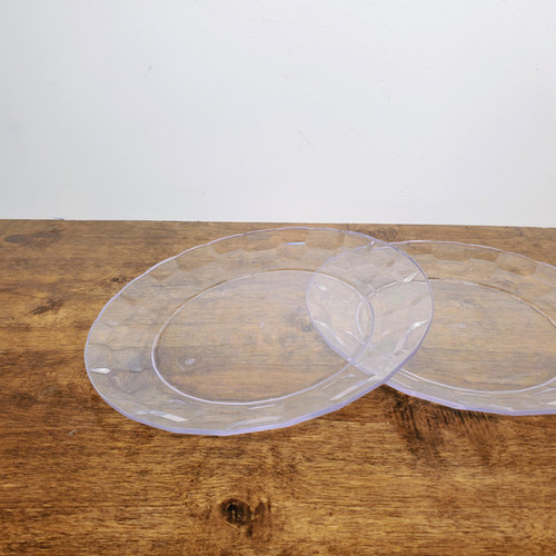 Tupperware Ice Prisms Plates 8” Round Sheer Reusable Dessert Dinnerware ...