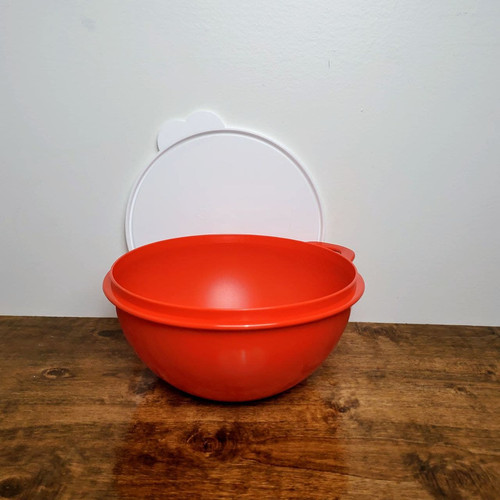 Tupperware Thatsa Bowl Jr 12 Cup Red Bowl w/ White Seal New #2677 #2515 ...