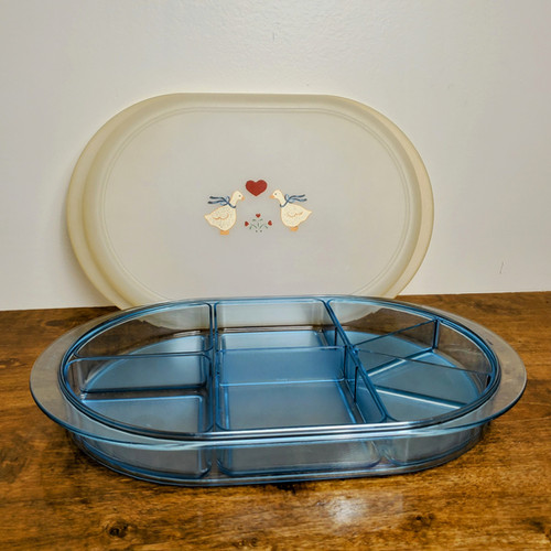 Tupperware blue #2015 Preludio Hors D'oeuvre appetizer tray divided ...
