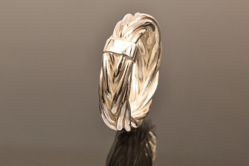 Heavy silver plait ring | Artisan Handmade Jewellers
