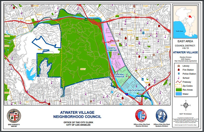 Map of Boundaries | Atwater Village NC