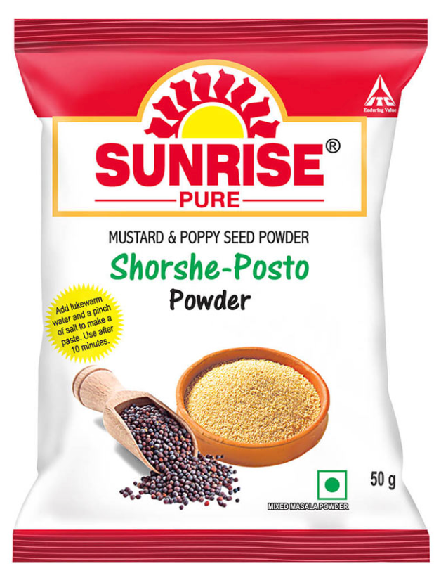Sunrise Brand SHORSHE POSTO POWDER (Mustard & Poppy seed powder ...