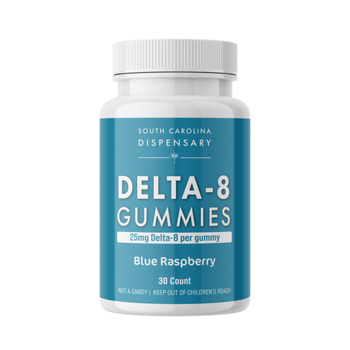 DELTA-8 GUMMIES 25mg 30ct Blue Raspberry | SC Dispensary