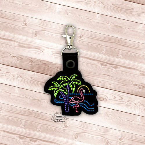 Tropical Flamingo Snap Tag- DIGITAL DOWNLOAD | Van Go Designs
