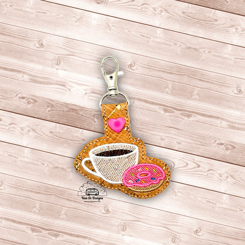 Coffee and Donut Snap Tag- DIGITAL DOWNLOAD | Van Go Designs