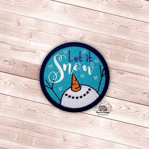 Let it Snowman Patch- DIGITAL DOWNLOAD | Van Go Designs
