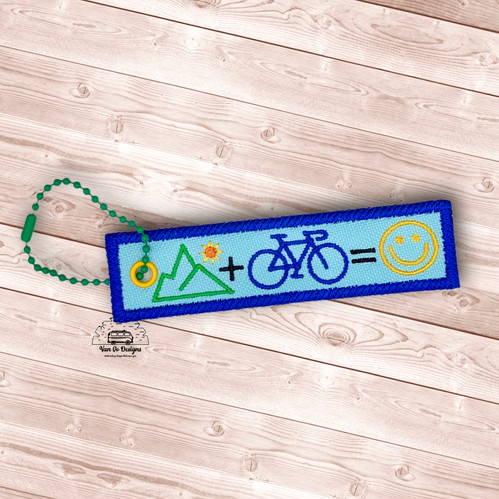 4x4 Happy Mountain Bike Soft Key Tag- DIGITAL DOWNLOAD | Van Go Designs