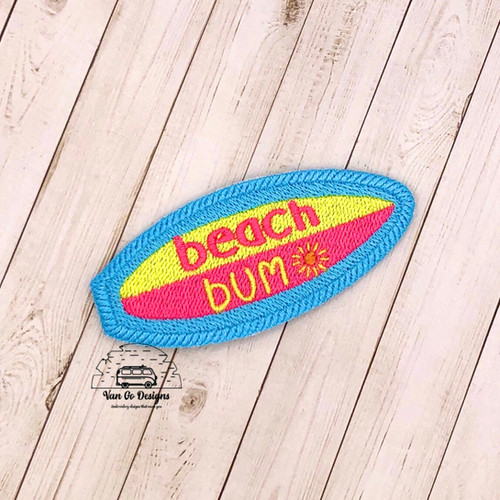 Beach Bum Patch- DIGITAL DOWNLOAD | Van Go Designs