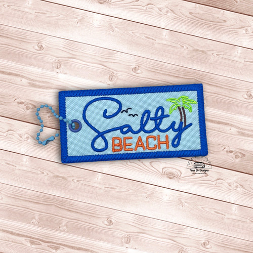 Salty Beach Soft Bag Tag- DIGITAL DOWNLOAD | Van Go Designs