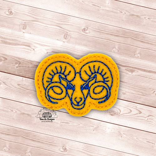 Ram Mascot Outline Feltie- DIGITAL DOWNLOAD | Van Go Designs