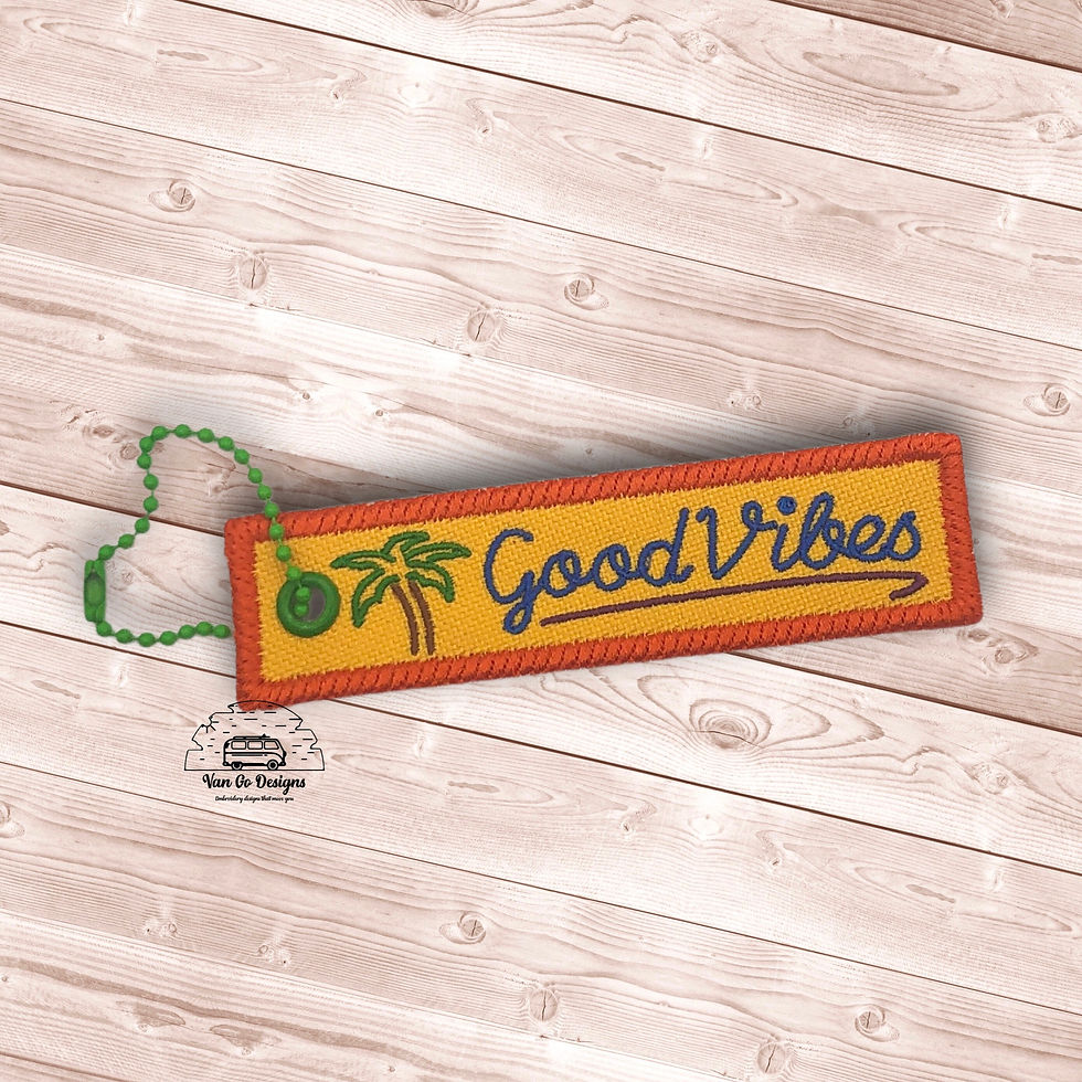 4x4 Good Vibes Soft Key Tag- DIGITAL DOWNLOAD | Van Go Designs