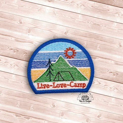 Live Love Camp Retro Patch- DIGITAL DOWNLOAD | Van Go Designs