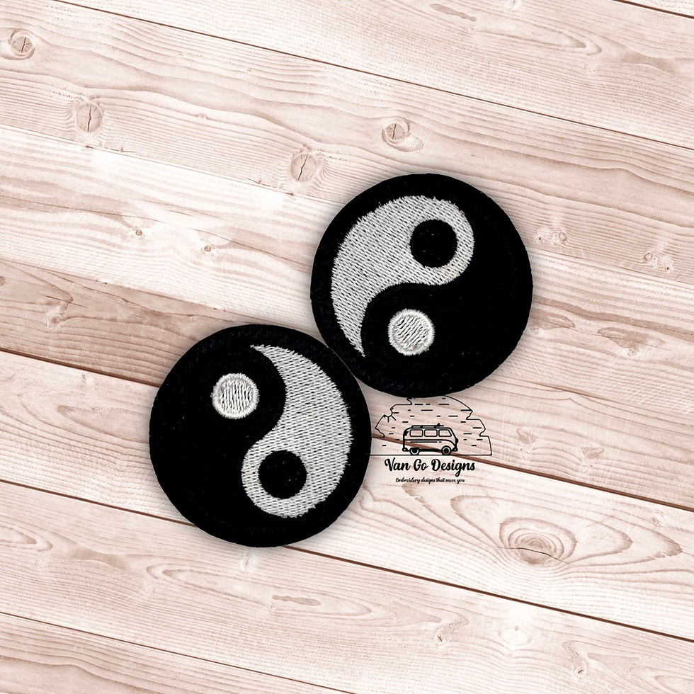 Peewee Yin Yang Patch- DIGITAL DOWNLOAD | Van Go Designs
