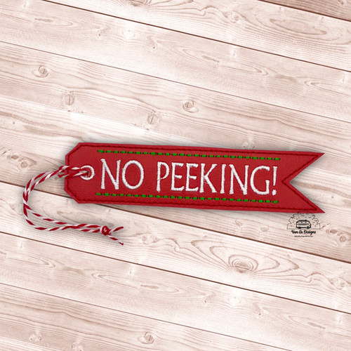 No Peeking Gift Tag- DIGITAL DOWNLOAD | Van Go Designs