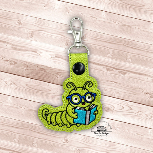 Book Worm Snap Tag- DIGITAL DOWNLOAD | Van Go Designs