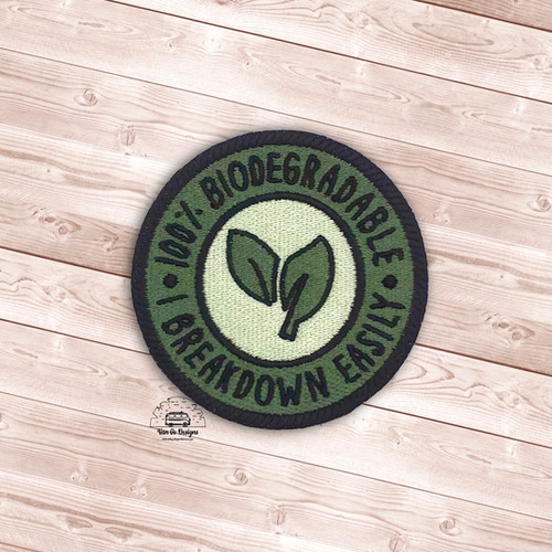 100 Percent Biodegradable Patch- DIGITAL DOWNLOAD | Van Go Designs