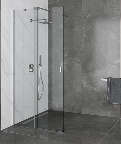 Vayo Walk-In Shower – Sliding Door | Black Matt or Chrome | 120x200 cm ...