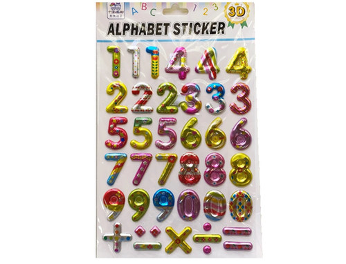 STICKER LETRAS Y NÚMEROS X 12 UNIDADES | Jotabe