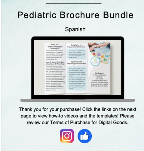 Pediatric Brochure Bundle-Spanish | TheraVolve Wellness