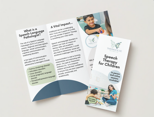 Speech Therapy for Children Brochure- English | TheraVolve Wellness
