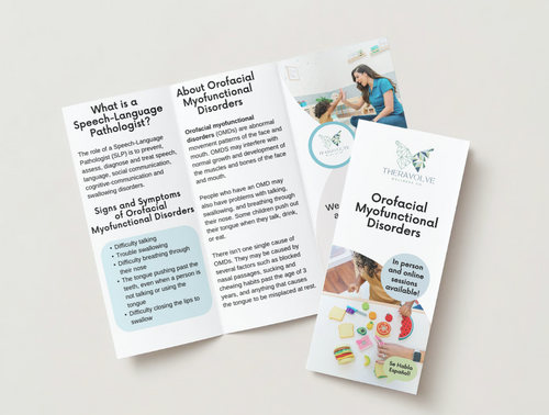 Oral Myofunctional Disorder Brochure- English | TheraVolve Wellness