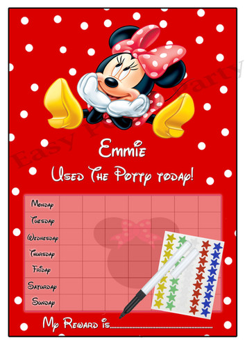 Minnie Mouse Potty Training Reward Chart | Easy Peasy Party