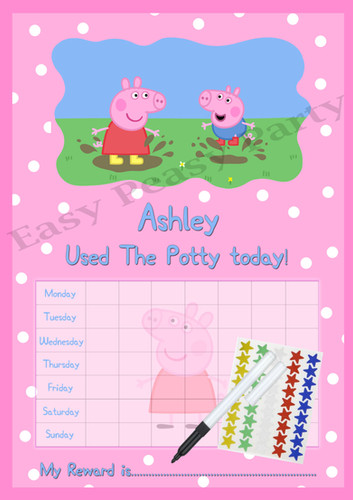 Peppa Pig Potty Training Reward Chart | Easy Peasy Party