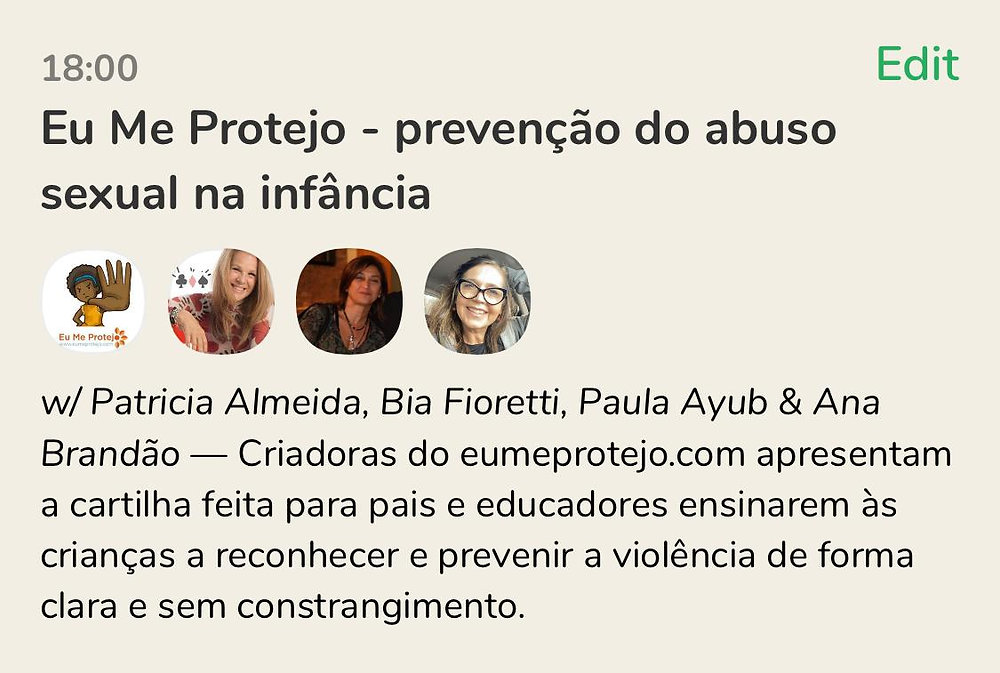 Eu Me Protejo no Clubhouse