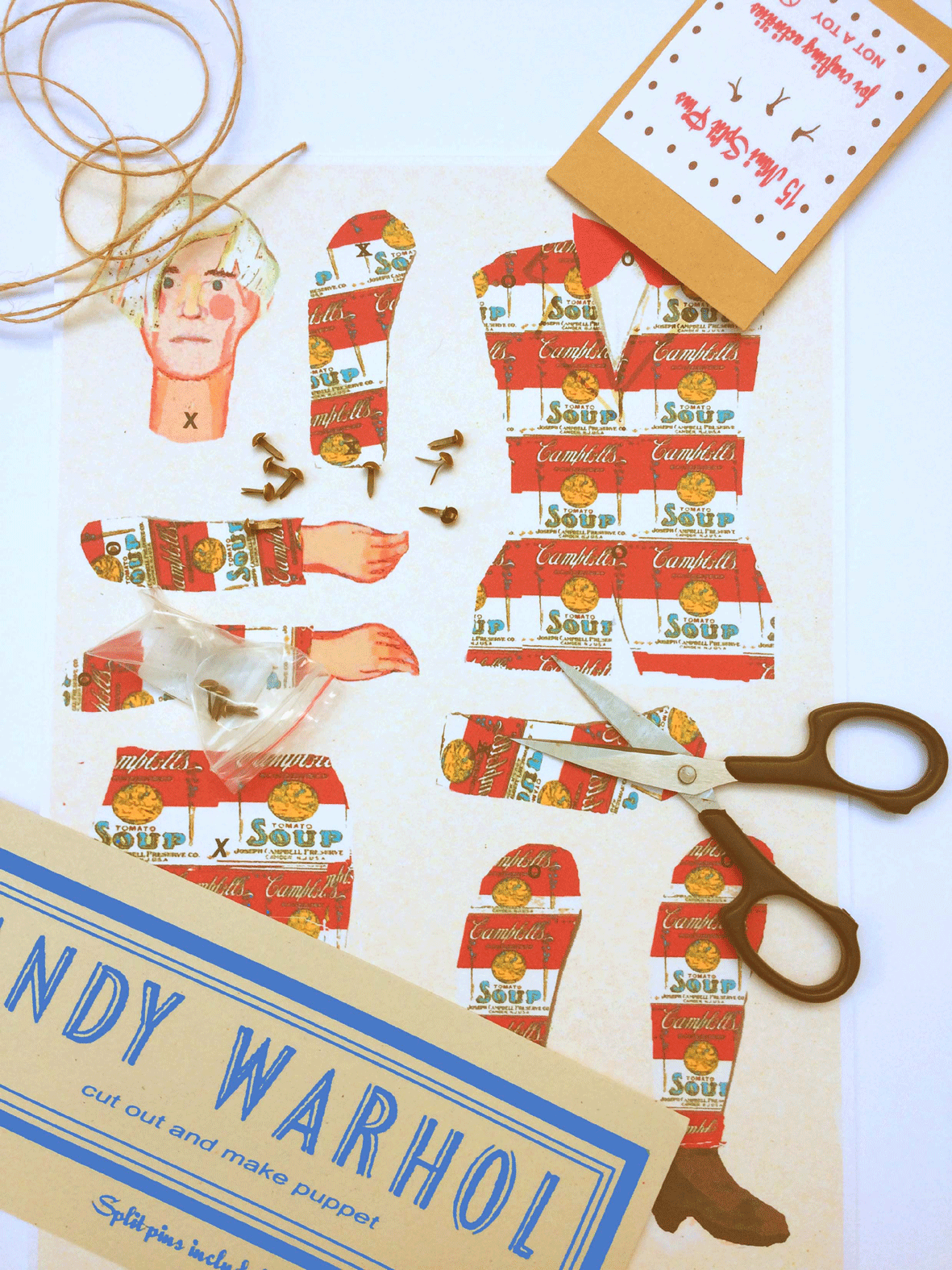Andy Warhol cut and make puppet | My Site 14176