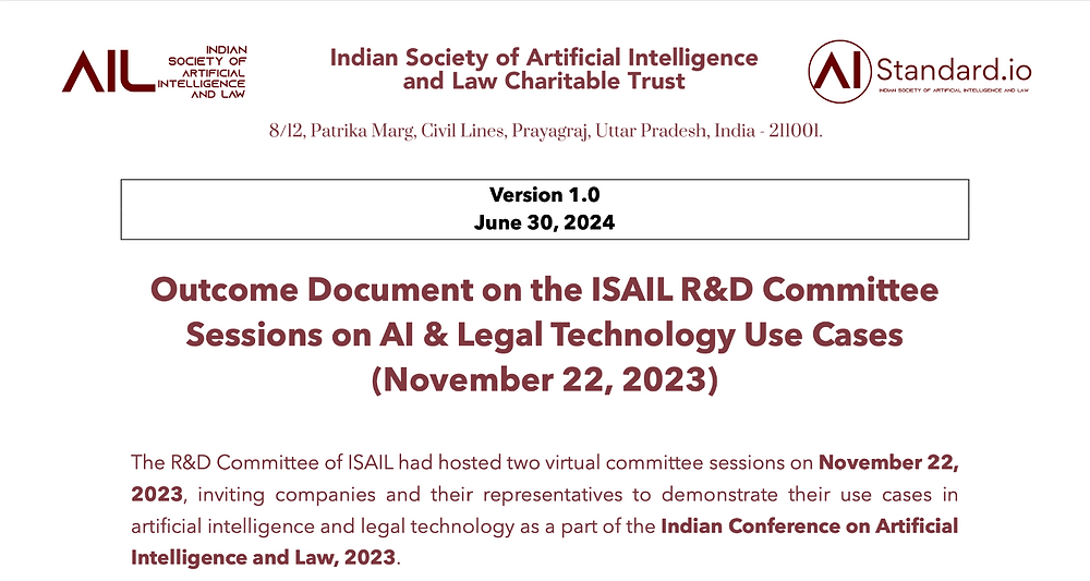 Outcome Document on Legal Tech Use Cases Presented in IndoCon 2023 ...